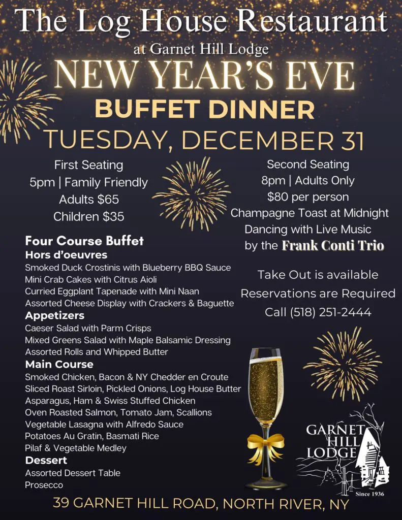 New Year's Eve Buffet | Garnet Hill Lodge, NY